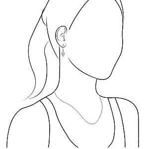 Starborn Sterling Silver cage set natural Herkimer Diamond Quartz Earrings