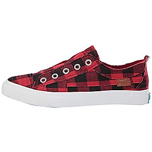 Blowfish Malibu womens Play Sneaker, Red Buffalo Check, 6 US