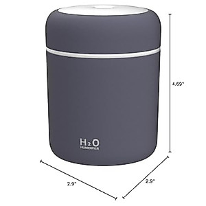 Gekestory Colorful Cool Mini Humidifier, Aromatherapy Essential Oil Diffusers, Cool Mist Humidifiers, Aroma USB Personal Desktop Humidifier for Bedroom, Car, Office. 2 Modes, Super Quiet (300ml Navy)
