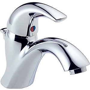 Delta Faucet Classic Single Hole Bathroom Faucet, Single Handle Bathroom Faucet Chrome, Bathroom Sink Faucet, 1 Hole Bathroom Faucet, Drain Assembly, Chrome 583LF-WF