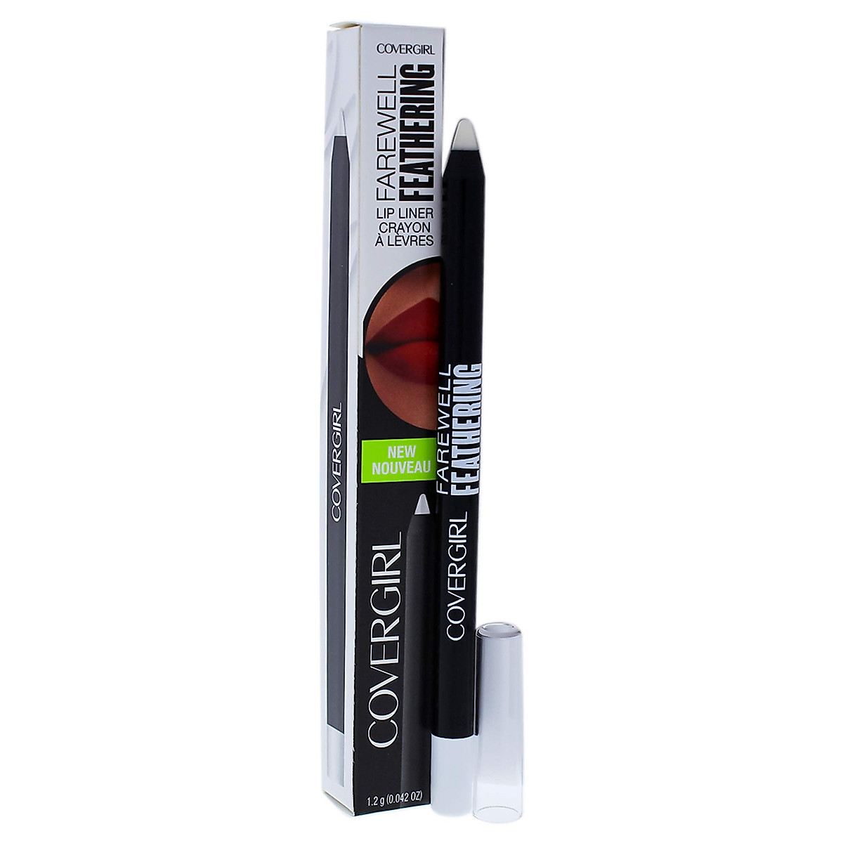 COVERGIRL Farewell Feathering Lip Liner, Clear, 0.04 Ounce (packaging may vary), Pack of 1