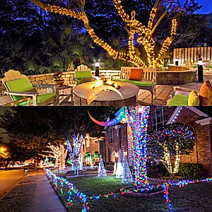 JMEXSUSS 33ft 100 LED Color Changing String Lights Plug in, 11 Modes Warm White & Multicolor Christmas Tree Lights Indoor with Remote, Christmas String Lights Outdoor Waterproof for Xmas Indoor Decor
