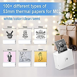Phomemo Mini Sticker Pocket Printer M02 Inkless Thermal Portable Printer for Phone, Study Notes Printer for Anatomy, DIY Journal,Early Education, Instant Photo Printer for Picture, Graphics, Best Gift
