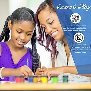 Back Bay Play 16 Pieces Decorative Wooden Rubber Stamp Set for DIY Card Making, Craft, Diary and Craft Scrapbooking