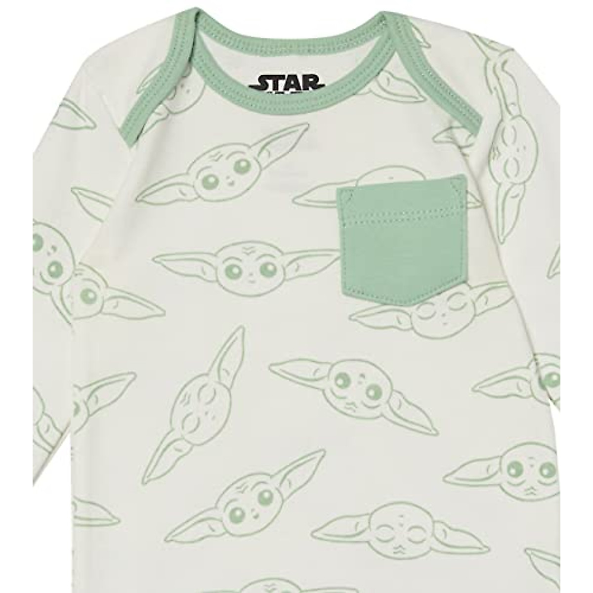 Amazon Essentials Disney | Marvel | Star Wars Unisex Babies' Cotton Coveralls, Pack of 3, Star Wars The Child, 12 Months