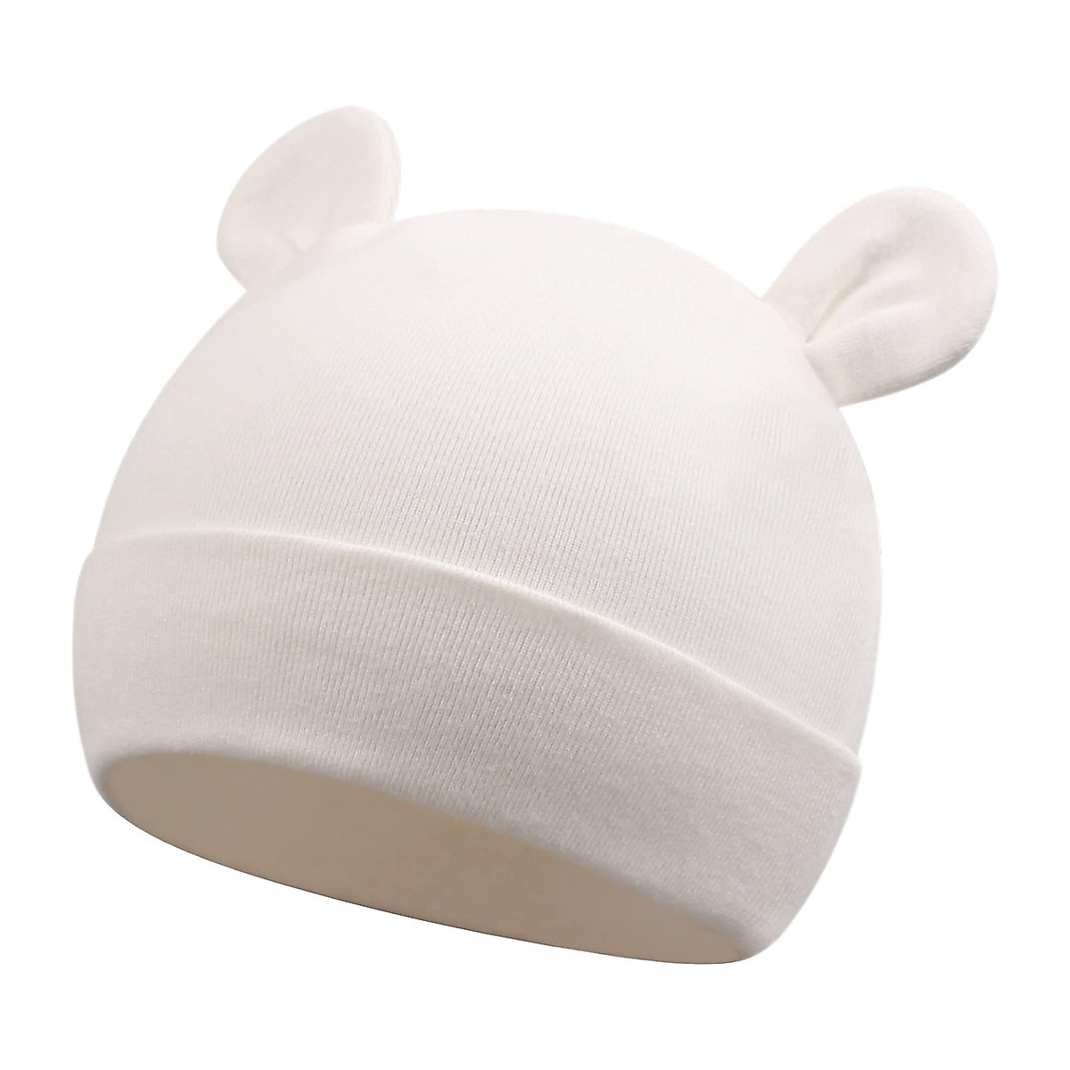 Cotton Newborn Baby Girls Hat Spring Newborn Boys Hat Cute Rabbit Infant Beanie (White+Pink+Khaki(Premiee/Newborn))
