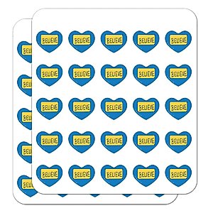 Ted Lasso Believe Heart Shaped Planner Calendar Scrapbook Craft Stickers