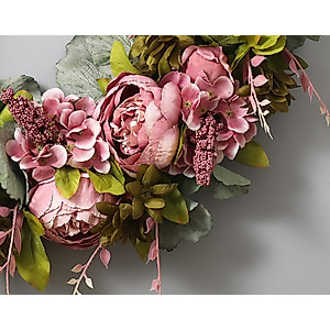 Wreaths for Front Door 24 inch Fall Wreaths Door Wreaths for Front Door with Peony Grapevine Base in Spring Summer Autumn Winter Wreaths for Indoor Outdoor
