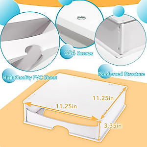 Aucuqu 10-inch Paper Plate Dispenser, Under Cabinet Plastic Dish Holder | Lightweight& Sturdy - White