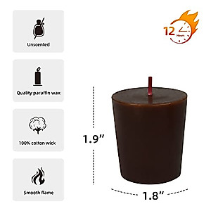 Zest Candle 12-Piece Votive Candles, Brown