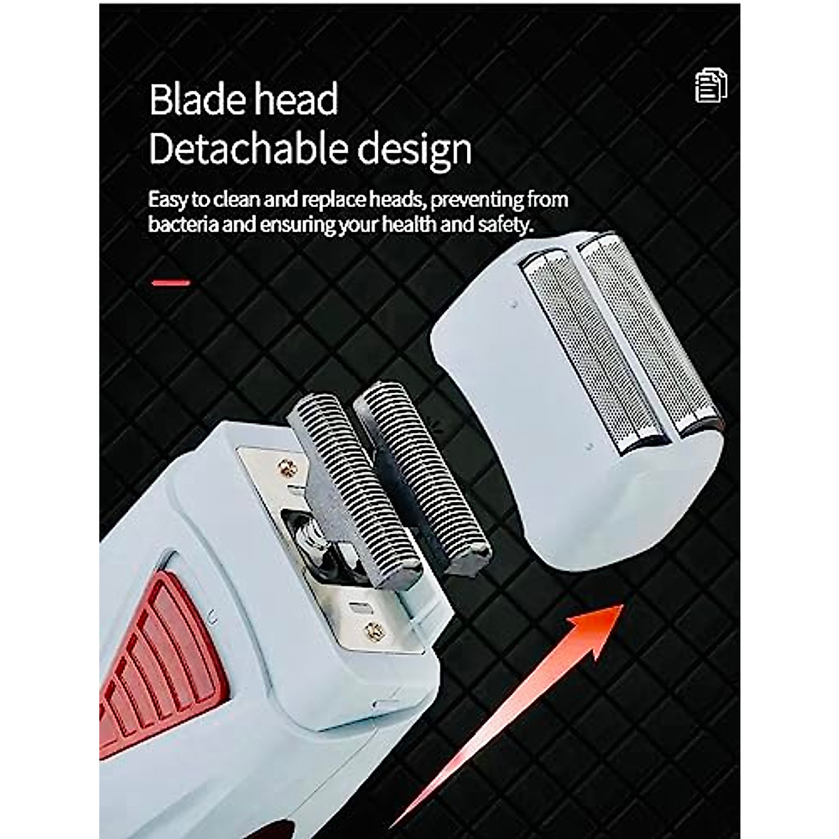 Electric Shaver Titanium Double pro Foil Metal Tool Head 4D Smooth Precision Shaver For Mens Womens Cordless Stubble Close Shave Trimmer Bald Head Barber Travel Size Razor For Head Face Beard Washable