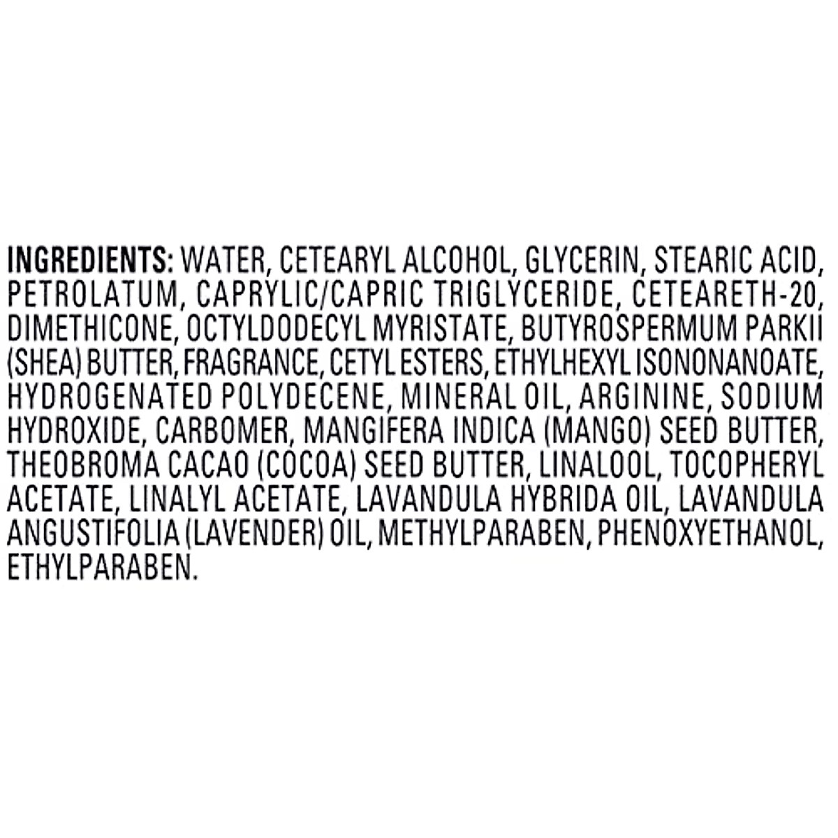 Jergens Lavender Body Butter Body and Hand Lotion, Moisturizer for Women, 7 Fl Oz (Pack of 1), with Essential Oils for Indulgent Moisturization White