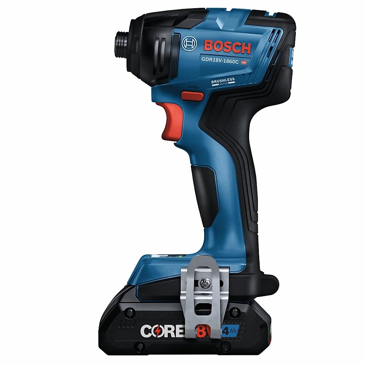 BOSCH GDR18V-1860CB25 18V Connected-Ready 1/4 In. Hex Impact Driver Kit with (2) CORE18V® 4 Ah Advanced Power Batteries and (1) Connectivity Module