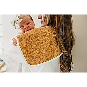 Copper Pearl Premium Baby Burp Cloths - 3-Pack Large Cotton Burp Cloths, Extra Soft Spit Up Rags with 3 Absorbent Layers, Perfect for Baby Girl Gifts (21" x 10" Size, Eden Set)