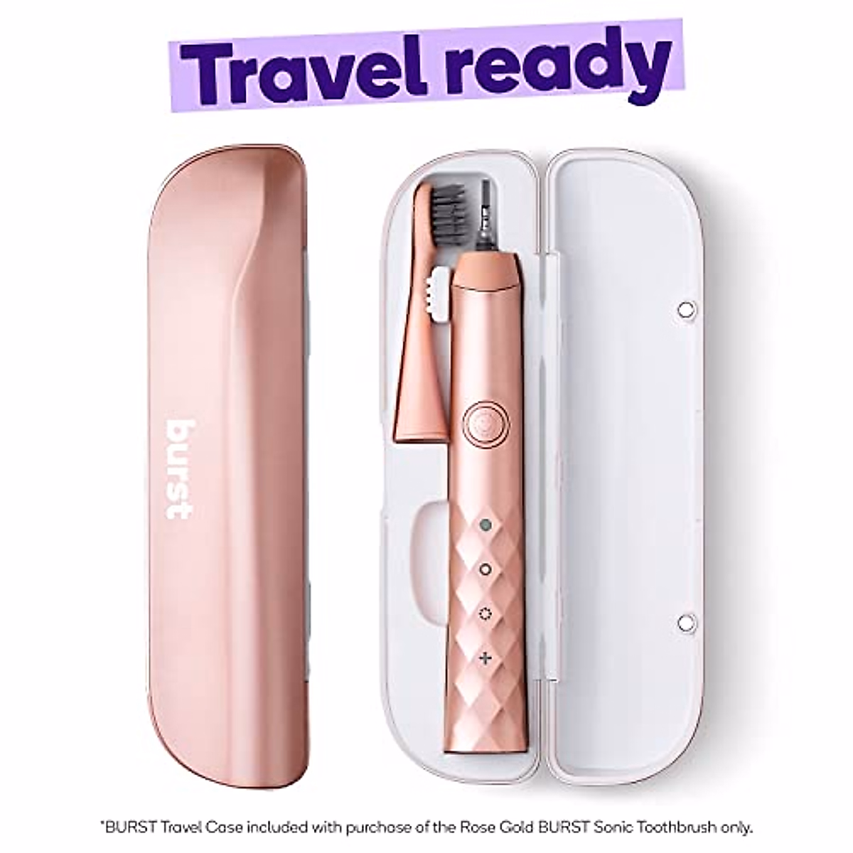 BURST Toothbrush Heads - Genuine BURST Electric Toothbrush Replacement Heads for BURST Sonic Toothbrush – Ultra Soft Bristles for Deep Clean, Stain & Plaque Removal - 3-Pack, Rose Gold