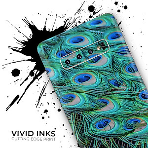 DesignSkinz Neon Multiple Peacock Protective Vinyl Decal Wrap Skin Cover Compatible with The Samsung Galaxy S20 (Screen Trim & Back Glass Skin)
