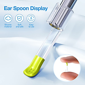 ScopeAround Ear Spoon with Ear Camera Otoscope Accessories, Compatible with Digital Otoscope, Includes 9 Speculums, 4 Ear Picks, and 1 Pack of Q-Tips, Lens Diameter: 3.9mm