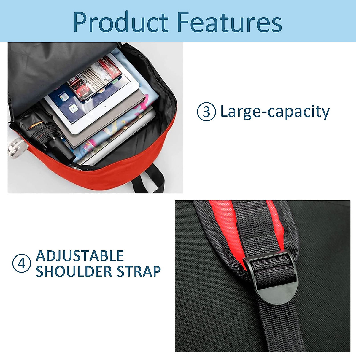 Cartoon Game Backpack,Lightweight Large Capacity Laptop Backpack Book Bag Outdoor Travel Daypack -2