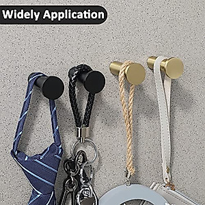 SAYAYO Gold Coat Hooks Wall Mounted, Towel Hooks for Bathrooms Mordern Robe Hooks, Heavy Duty Wall Hooks for Hanging, SUS 304 Stainless Steel 2 Packs