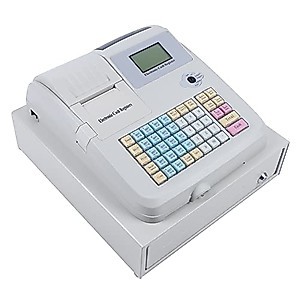 SNKOURIN POS System Cash Register,Electronic Cash Register with Removable Cash Tray and Thermal Printer,Small Square Money Drawer Multifunction Cash Register for Small Business/Retail/Restaurant