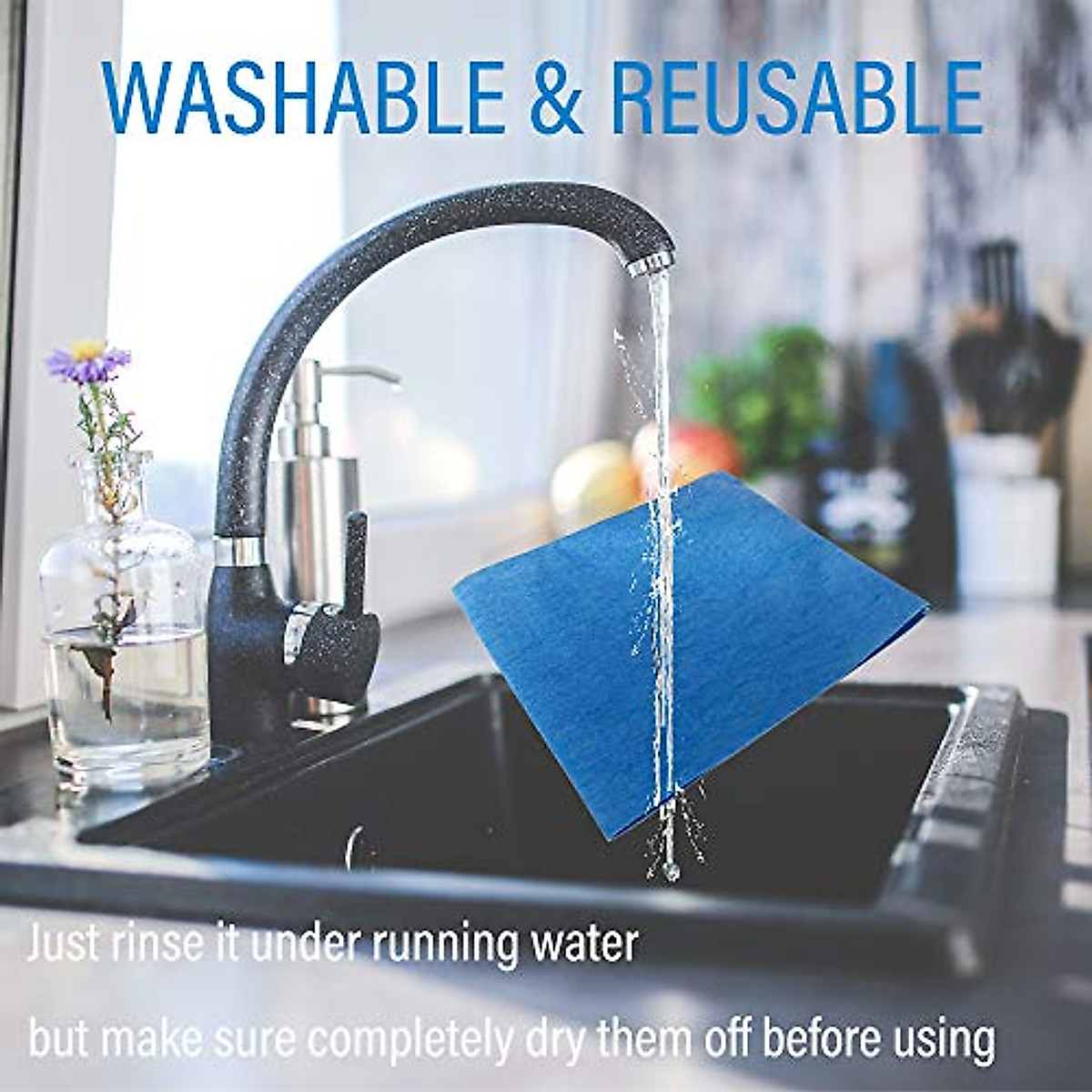 S SMILEFIL 9 Pack Blue Cloth Reusable Dry Filter Bags Compatible with Stanley 25-1217 1-5 Gallon Wet/Dry Vacuums