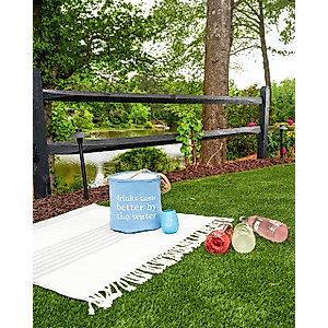 Mud Pie Beach Silicone Wine Glass, 16 oz, Let's Drink