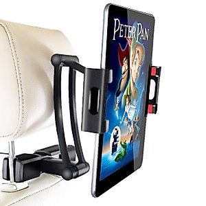INNOMAX Adjustable Long Arm Tablet Mount, Backseat iPad Holder, 5"-12.5" Devices, Black