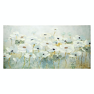 ArtbyHannah Wall Paintings Large Canvas Wall Art Wall Decor Living Room Textured 3D Hand-Painted Oil Painting Flowers Wall Art for Office Bedroom, 24x48