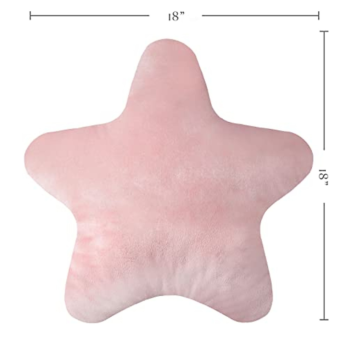 Ashler Cute Star Shaped Throw Pillows, Pink 3D Decorative 18x18 in Velvet Plush Pillow, Soft Preppy Pillows for Living Room and Bedroom