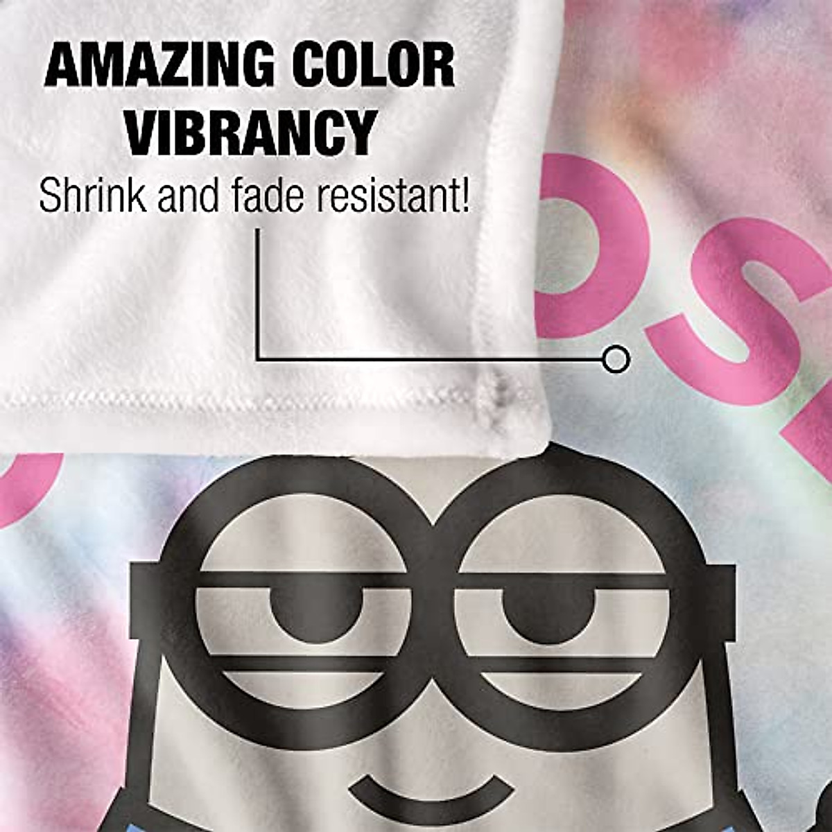 Minions Choose Snooze Tie Dye Silky Touch Super Soft Throw Blanket 36" x 58"