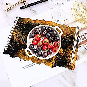 Rainmae Silicone Resin Tray Molds, Premium Geode Agate Platter Molds with 2pcs Geode Agate Tray Molds(8.3x13.9in & 6.9x12.4in), Epoxy Resin Casting Molds for Making Faux Agate Tray, Serving Board