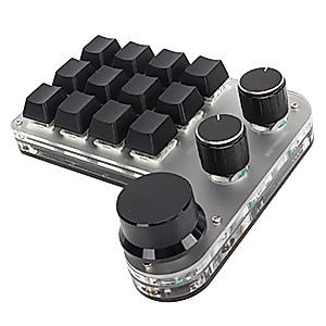 Mechanical Gaming Keyboard, 3 Buttons, 12 Keys, Easy Carry, Programmable Keyboard for Windows, 2 Connection Modes, Easy Control for Office