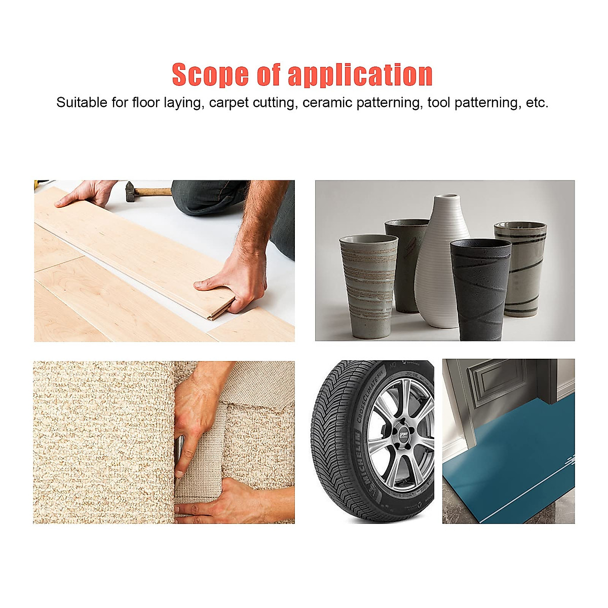 AIYOO Precise Contour Gauge Tool Lurui Scribe Tool with Adjustable Lock for Pencil, Super Gauge Shape and Outline Tool Construction Tools Flooring Tools