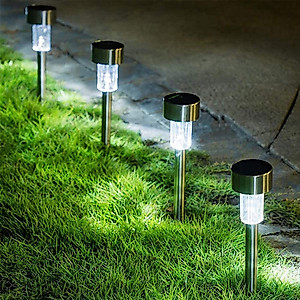 Evgoisle 12 Packs Solar Pathway Lights Outdoor Solar Garden Lights LED White Light for Patio, Yard, Driveway