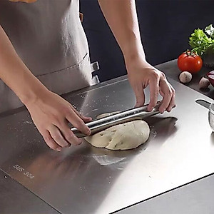 Atmama (Extra Large,23.6"Lx 19.3"W) 304 Stainless Steel Chopping Board, Cutting Board for Meat Vegetable Fruit Fish Cheese, Easy To Clean