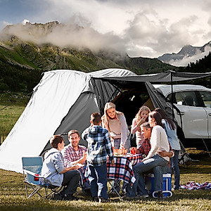 KAMPKEEPER SUV Car Tent, Tailgate Shade Awning Tent for Camping, Vehicle Camping Tents Outdoor Travel (Gray)