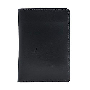 Police Badge Wallet, All Leather, Fits Any Shape Badge with a Pin Back- Black