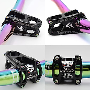 KRSEC 31.8 Bike Stem Mountain Bike Stems Short Handlebar Stem Aluminum Alloy for Bicycle,Road Bike,BMX, Cycling Stem Accessories Black