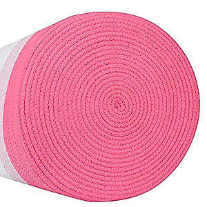 Midlee Pink Toys Cotton Rope Basket- 3 Tone- Nursery Dog Kids Baby Woven Storage Bin Organizer