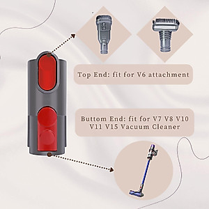 RAYIOU Soft Horse Hair Vacuum Brush Attachment Compatible with Dyson V15 V12 V11 V10 V8 V7 V6 Vacuum Cleaners - Gentle Cleaning Tool with 1.25" Adapter(3Pcs)