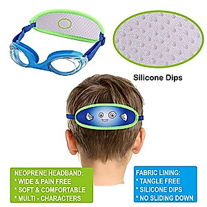 RUIGAO Kids Goggles for Swimming 4-7, Toddler Swim Goggles No Tangle, Blue Goggles for Boyss， Swimming Goggles with Elastic Strap & Pain Free Head Band