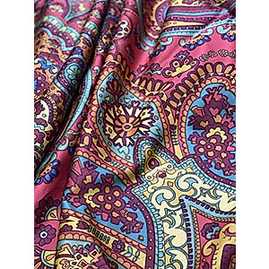 Get Bed Ready Boho Paisley Medallion Duvet Cover Set Traditional Antique Rug Vintage Damask Bohemian Pattern Bedding Elegant Boteh Tapestry Egyptian Cotton (Ruby Red, King)