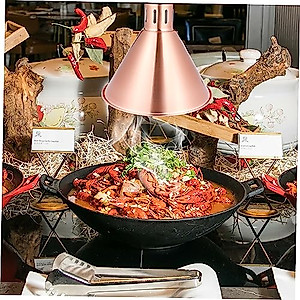 BUGUUYO 1pc Food Warmer Lamp Dome Reptile Light Reptile Lamp Hanging Light Fixtures Hot Lamp for Food Warmer for Parties Buffets Catering Food Catering Lamps Food Metal