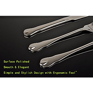 Large Soup Spoons, Large Stainless Steel Restaurant & Hotel Quality Round Soup Spoons, Set of 10