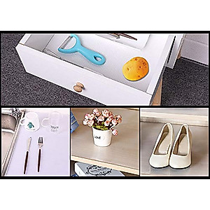 Premium Shelf Liners, Plastic Cabinet Liner Drawer Liners Non-Adhesive Refrigerator Mat for Kitchen Office, 17.7 x 59 inches - Clear