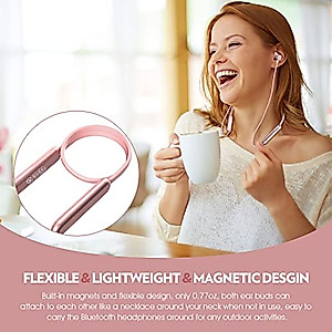 KLOKOL Bluetooth Headphones Neckband 20Hrs Playtime V5.0 Wireless Headset Sport Noise Cancelling Earbuds w/Mic for Gym Running Compatible with iPhone Samsung Android