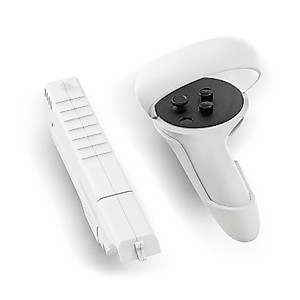 JULHOVR VR Game Stock Cover Grip Attachment Accessories Compatible with Quest 2 Touch Controllers,Enhance Arizona Sunshine Robo Recall Pavlov Onward VR FPS Gaming Experience(2 Pack-White)