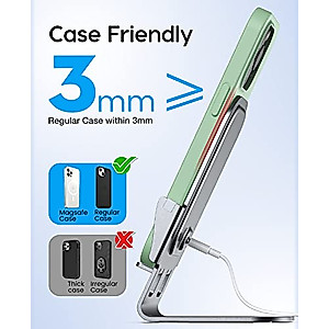 15W Fast Wireless Charger,Aluminum Alloy Cell Phone Stand,Compatible with iPhone 14 13 12 XR XS 8 Series Samsung Galaxy S21 S20 Note 20 10 Google etc, with 20W USB C PD Adapter 5ft Cable Cord