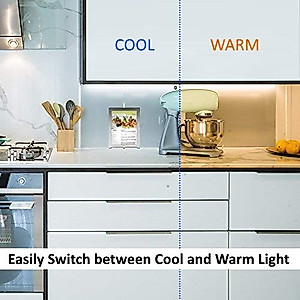 18 inch Hardwired Under Cabinet Lights, 2 Color Settings - 3000K (Soft White) and 4000K (Cool White), Under Cabinet Lighting, Dimmable Under Counter Lights, Under-Counter Light Fixtures