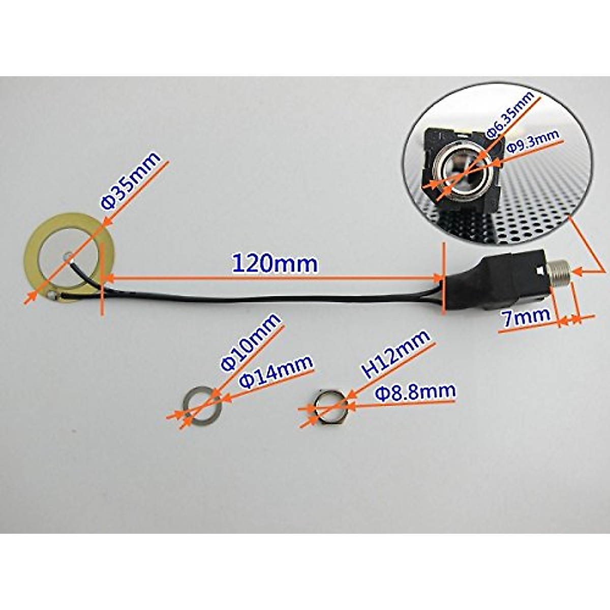 Goedrum Drum Trigger Set for DIY Electronic Kick or Bass Drum/For Metal Shell